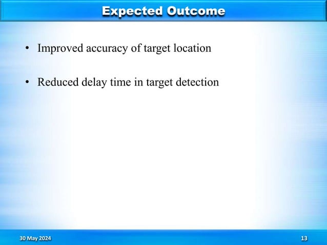Mimo System For Indoor Object Detection Ppt