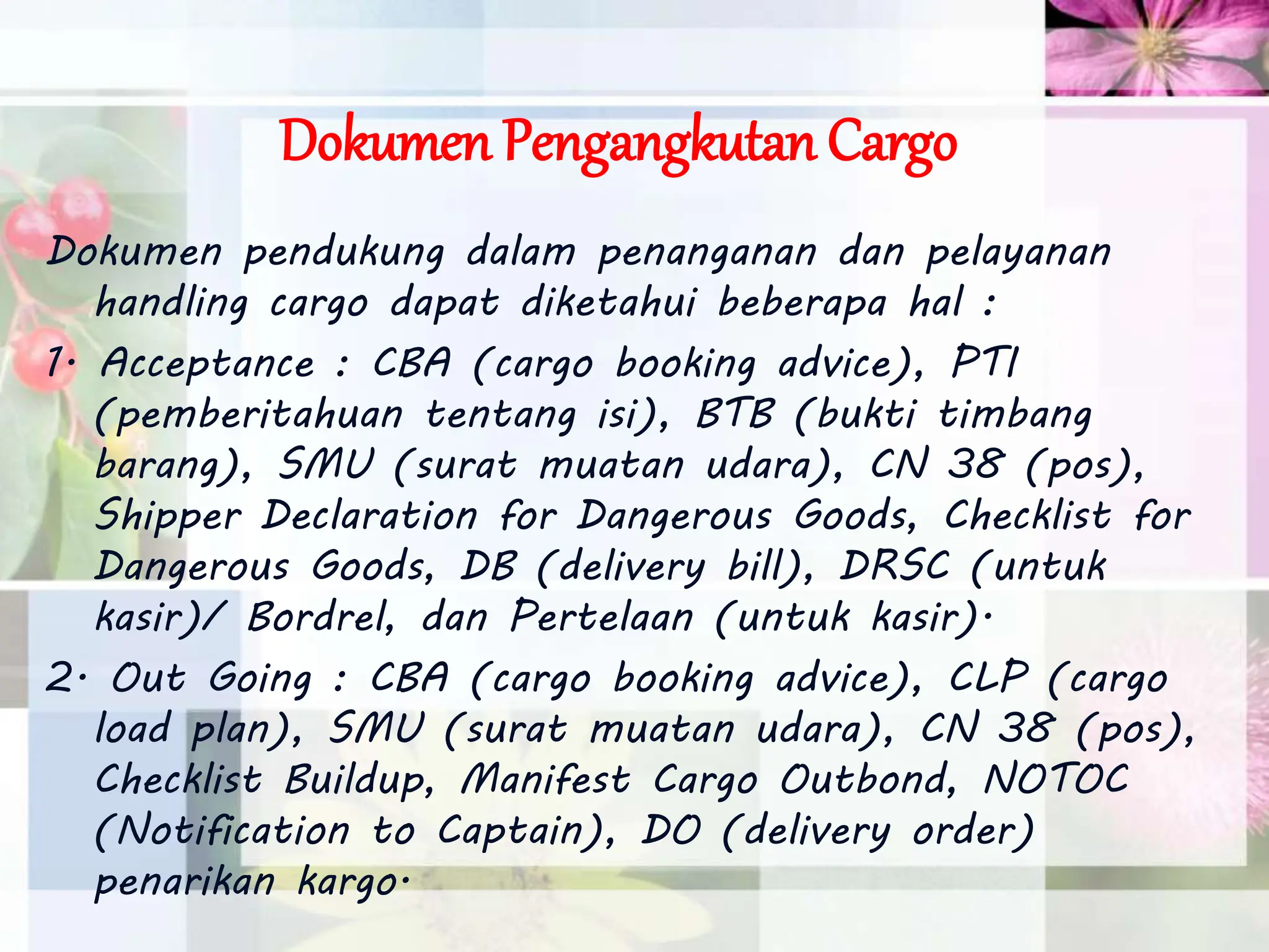 3. Penanganan kargo pada kepabeanan di Indonesia.ppt