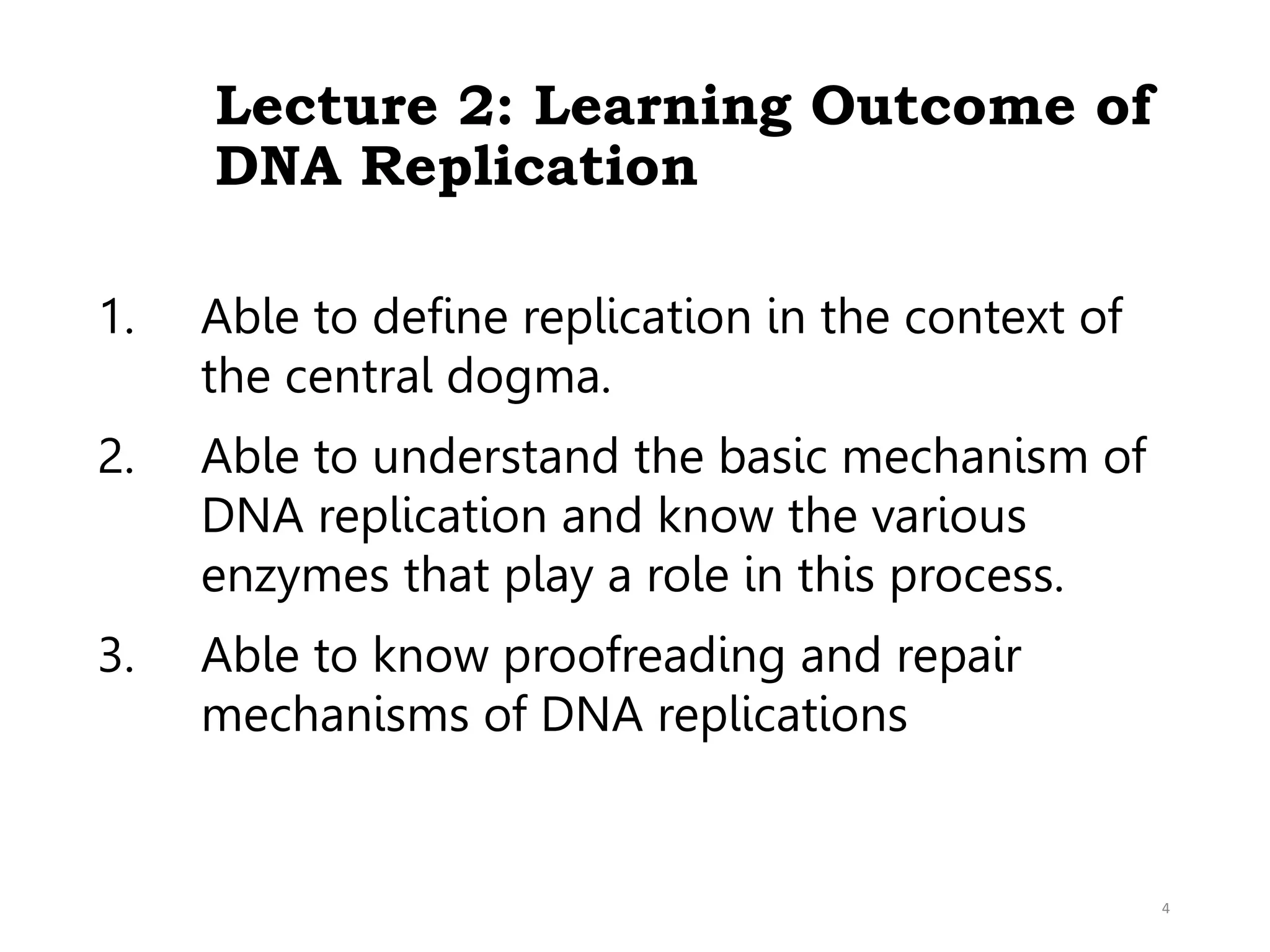DNA Replication and DNA Repair Mechanism | PPTX