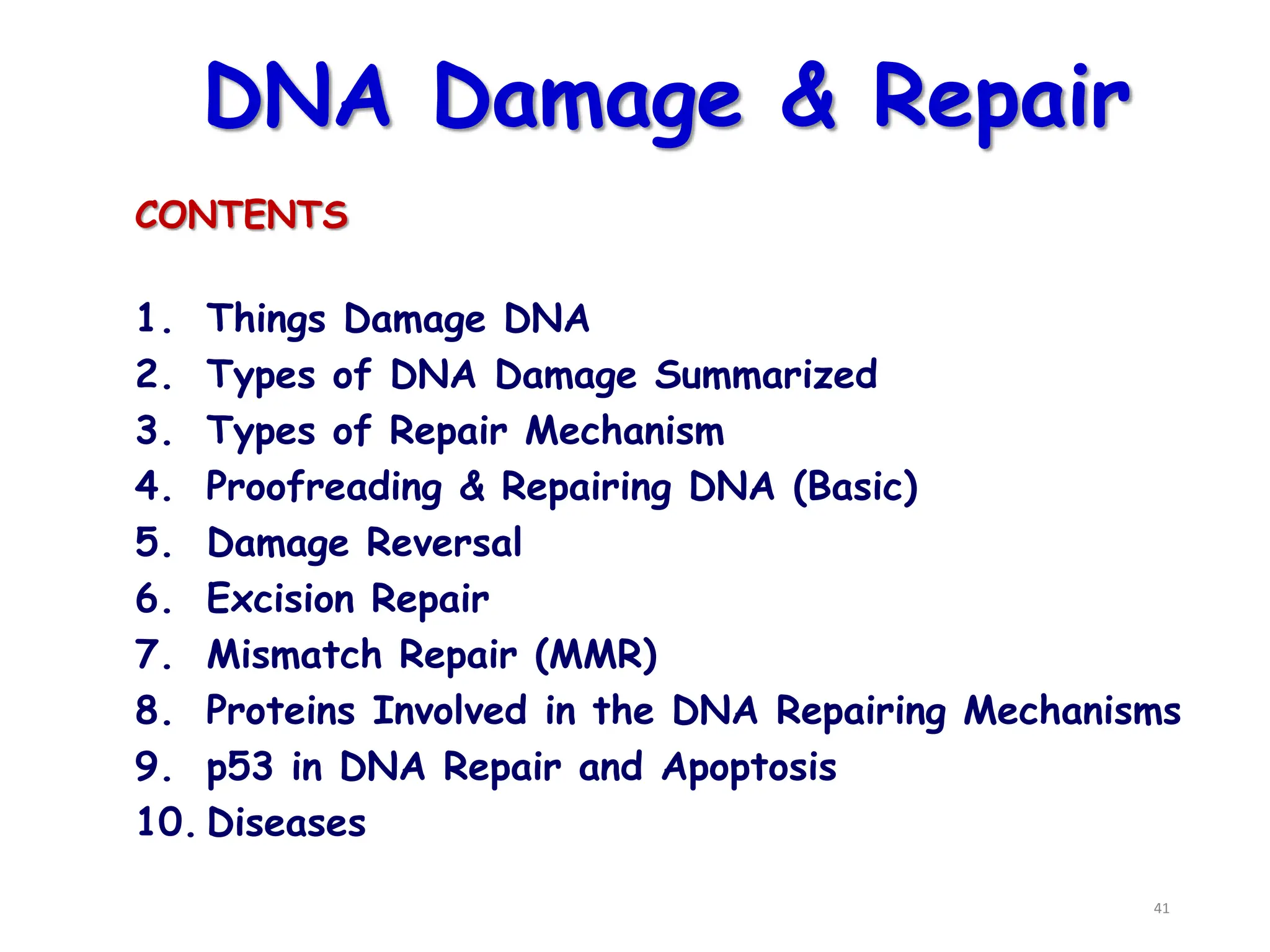 DNA Replication and DNA Repair Mechanism | PPTX