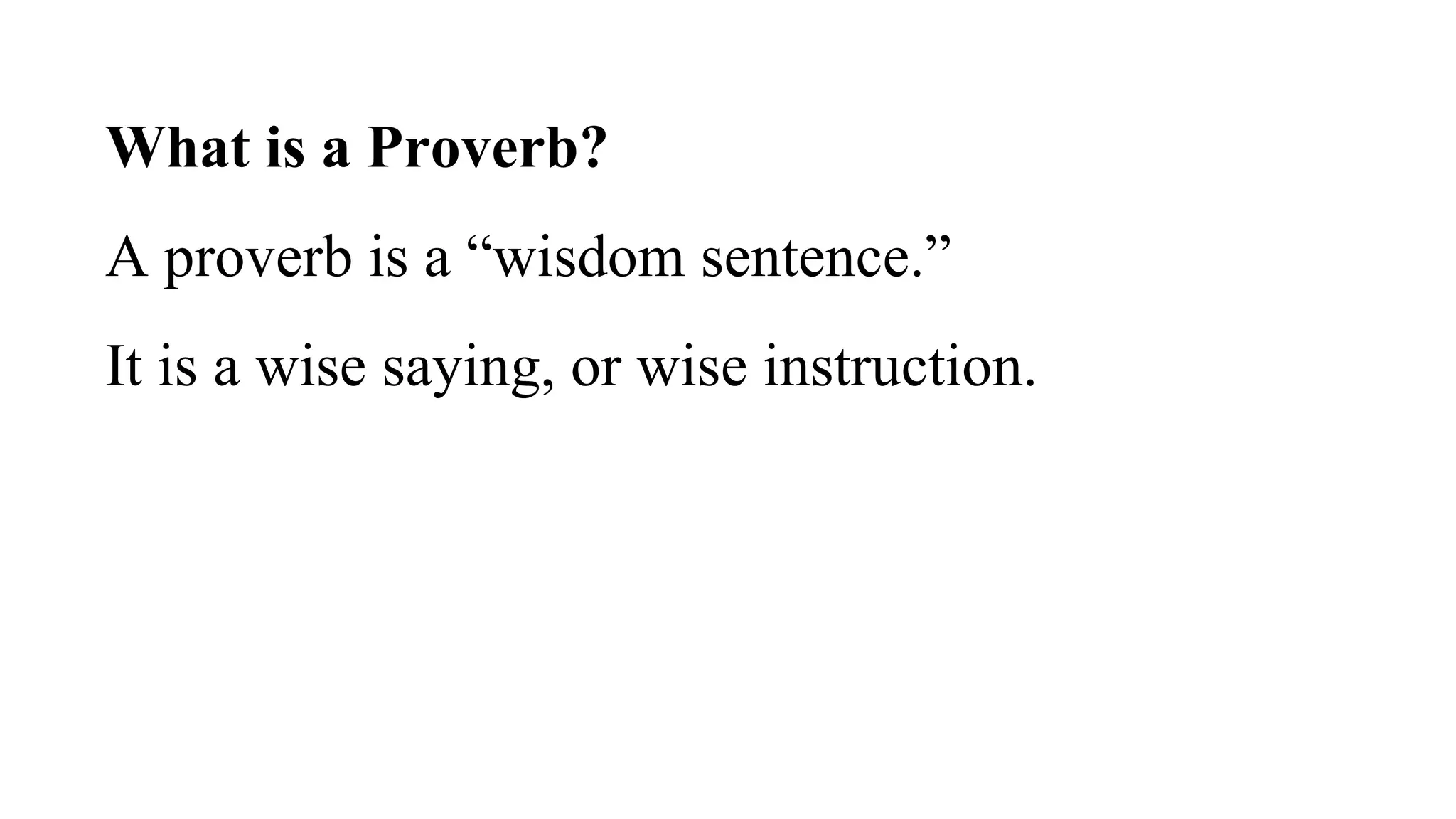 3. The Book of Proverbs: The fear of the Lord is the beginning of wisdom | PPT