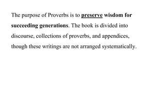 3. The Book of Proverbs: The fear of the Lord is the beginning of ...