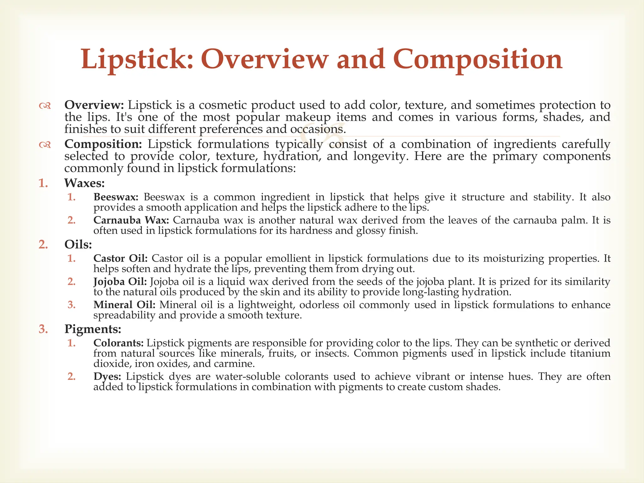 Types of Herbal Cosmetics its standardization. | PPTX