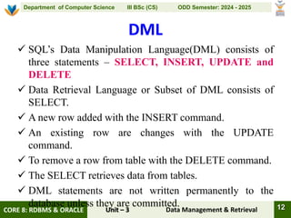 3.1- Data Management & Retrieval using data analytics techniques | PPT
