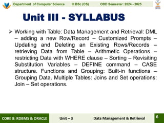 3.1- Data Management & Retrieval using data analytics techniques | PPT