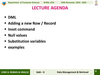 3.1- Data Management & Retrieval using data analytics techniques | PPT