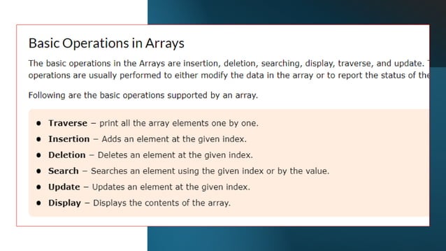 3 0 Data Structure Arrays In C Programming Language Pdf