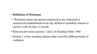 3. Kinds of Workmen under The Standing Order 1968.pptx