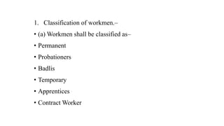 3. Kinds of Workmen under The Standing Order 1968.pptx