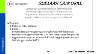 Bentuk-bentuk obat yang Beredar di Pasaran Global dan Indonesia | PPTX