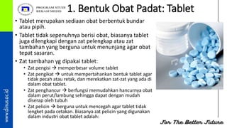 Bentuk-bentuk obat yang Beredar di Pasaran Global dan Indonesia | PPTX