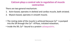 3. Calcium role in muscle contraction. Biochemistry | PPTX
