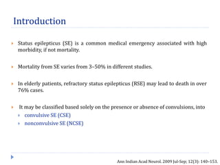 Status Epilepticus refractory seizures .pptx