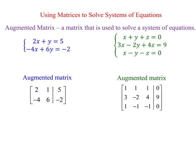 Solving Linear systems of Equations-Gauss elimination method | PPT