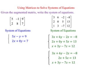 Solving Linear systems of Equations-Gauss elimination method | PPT