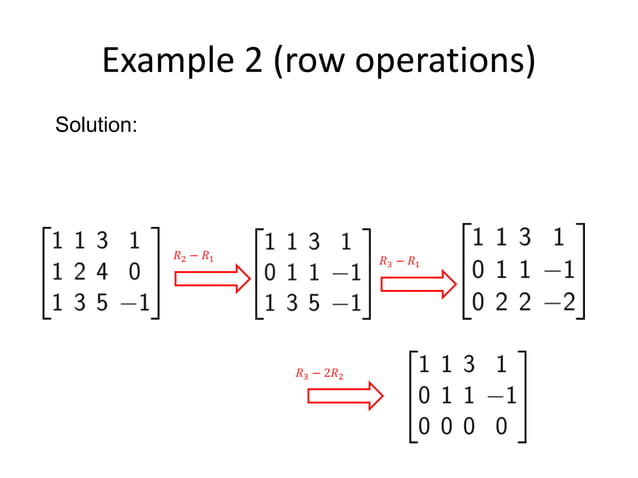 Solving Linear systems of Equations-Gauss elimination method | PPT