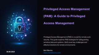 Comprehensive Guide to Privileged Access Management for Remote Workers ...