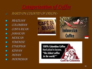 About Coffee - Regions, Growth, Types of Coffee | PPT