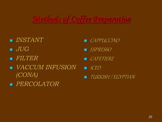 About Coffee - Regions, Growth, Types of Coffee | PPT