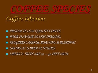 About Coffee - Regions, Growth, Types of Coffee | PPT