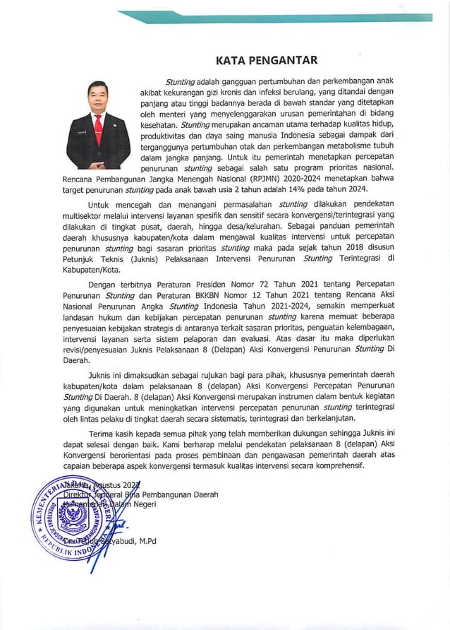 Petunjuk Teknis Delapan Aksi (6,7,8) Penurunan StuntingBANGDA. | PDF