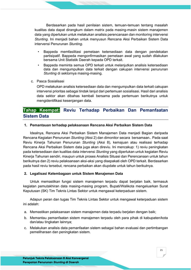 Petunjuk Teknis Delapan Aksi (6,7,8) Penurunan StuntingBANGDA. | PDF