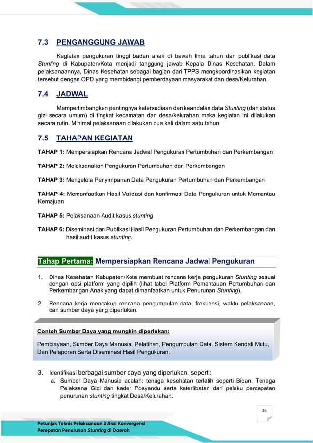 Petunjuk Teknis Delapan Aksi (6,7,8) Penurunan StuntingBANGDA. | PDF