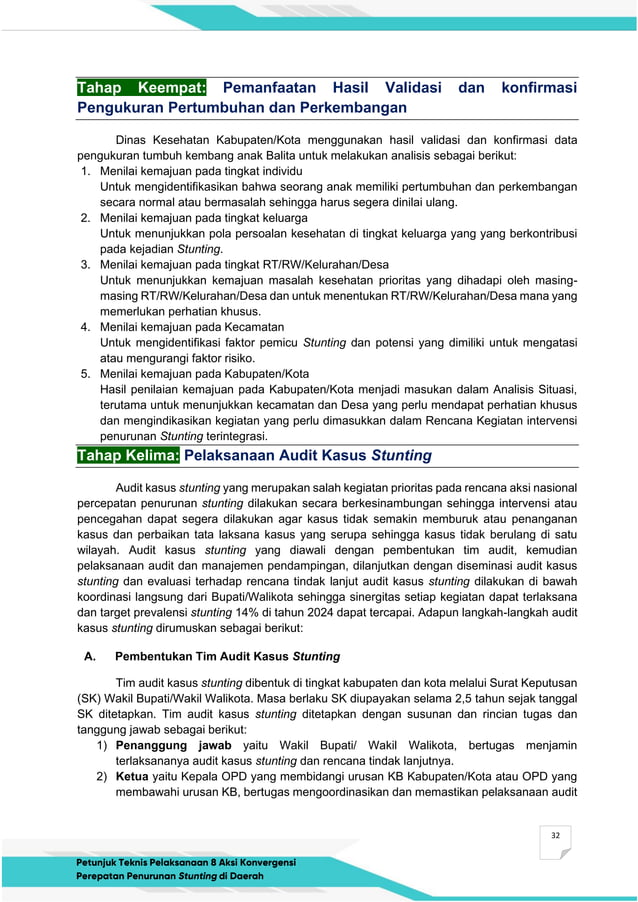 Petunjuk Teknis Delapan Aksi (6,7,8) Penurunan StuntingBANGDA. | PDF
