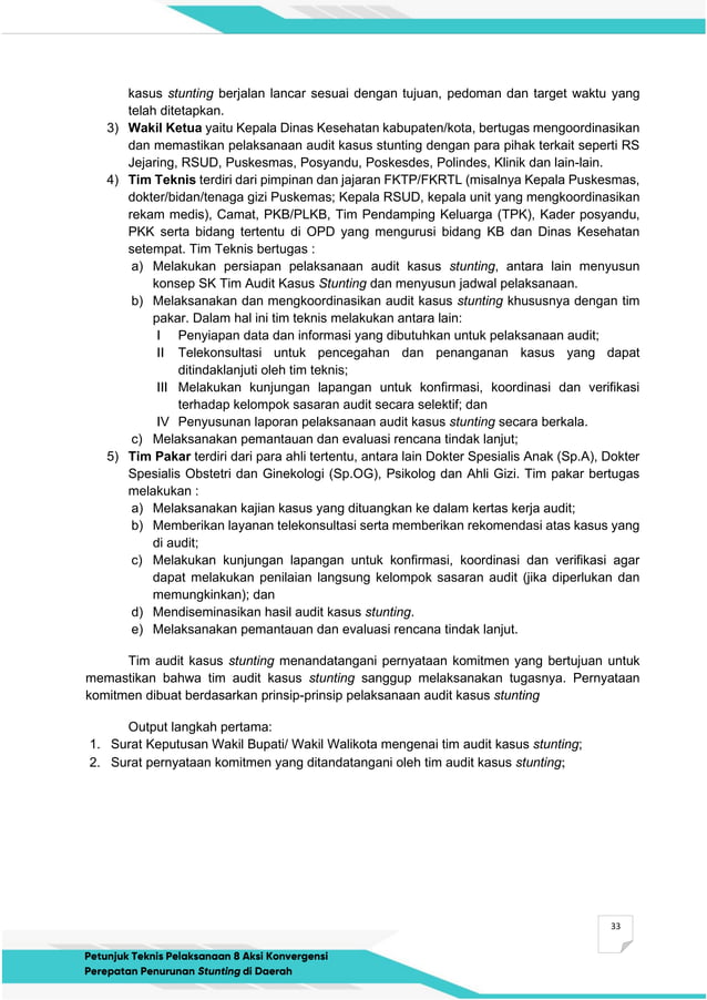 Petunjuk Teknis Delapan Aksi (6,7,8) Penurunan StuntingBANGDA. | PDF