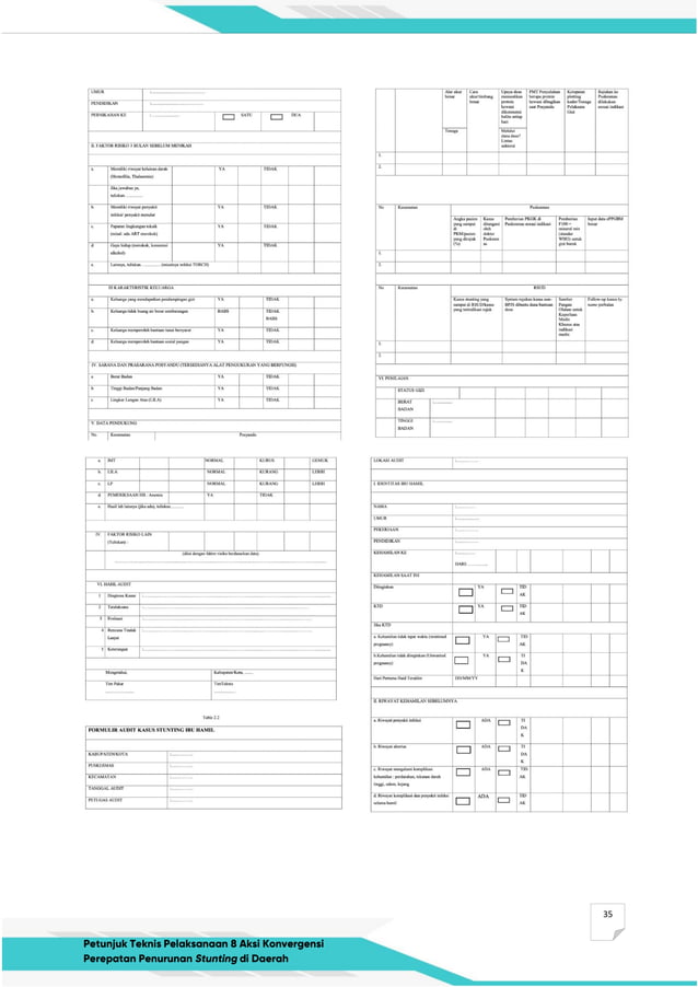 Petunjuk Teknis Delapan Aksi (6,7,8) Penurunan StuntingBANGDA. | PDF