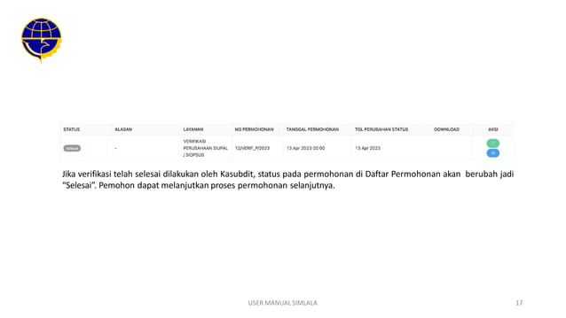 User manual pembuatan siupal/siopsus dari simlala | PDF