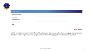 User manual pembuatan siupal/siopsus dari simlala | PDF