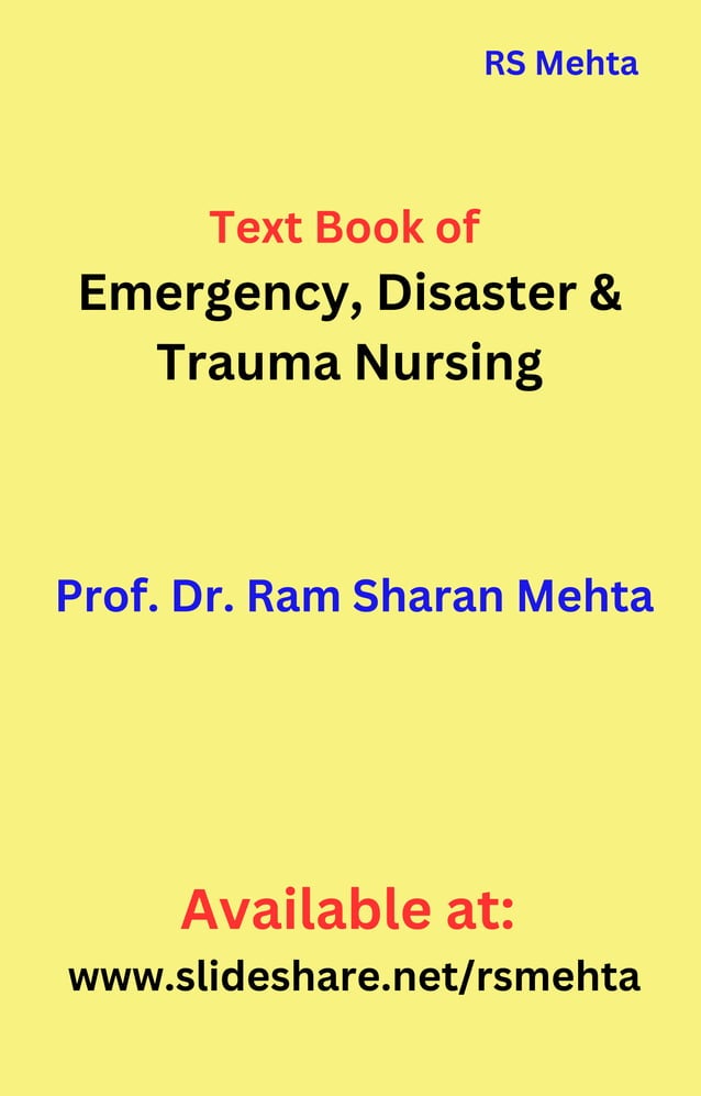 Text Book of Emergency Disaster and Trauma Nursing Book | PDF | First ...