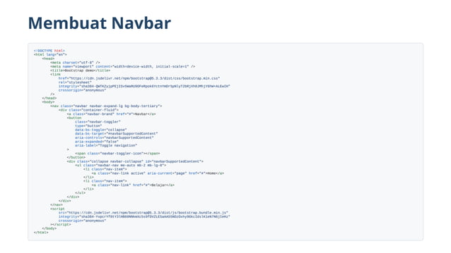 Materi Front End Programming (Pertemuan 3) | PPT