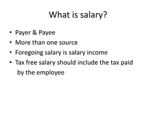 3. SALARY INCOME - INCOME TAX SECTION 17 | PPT
