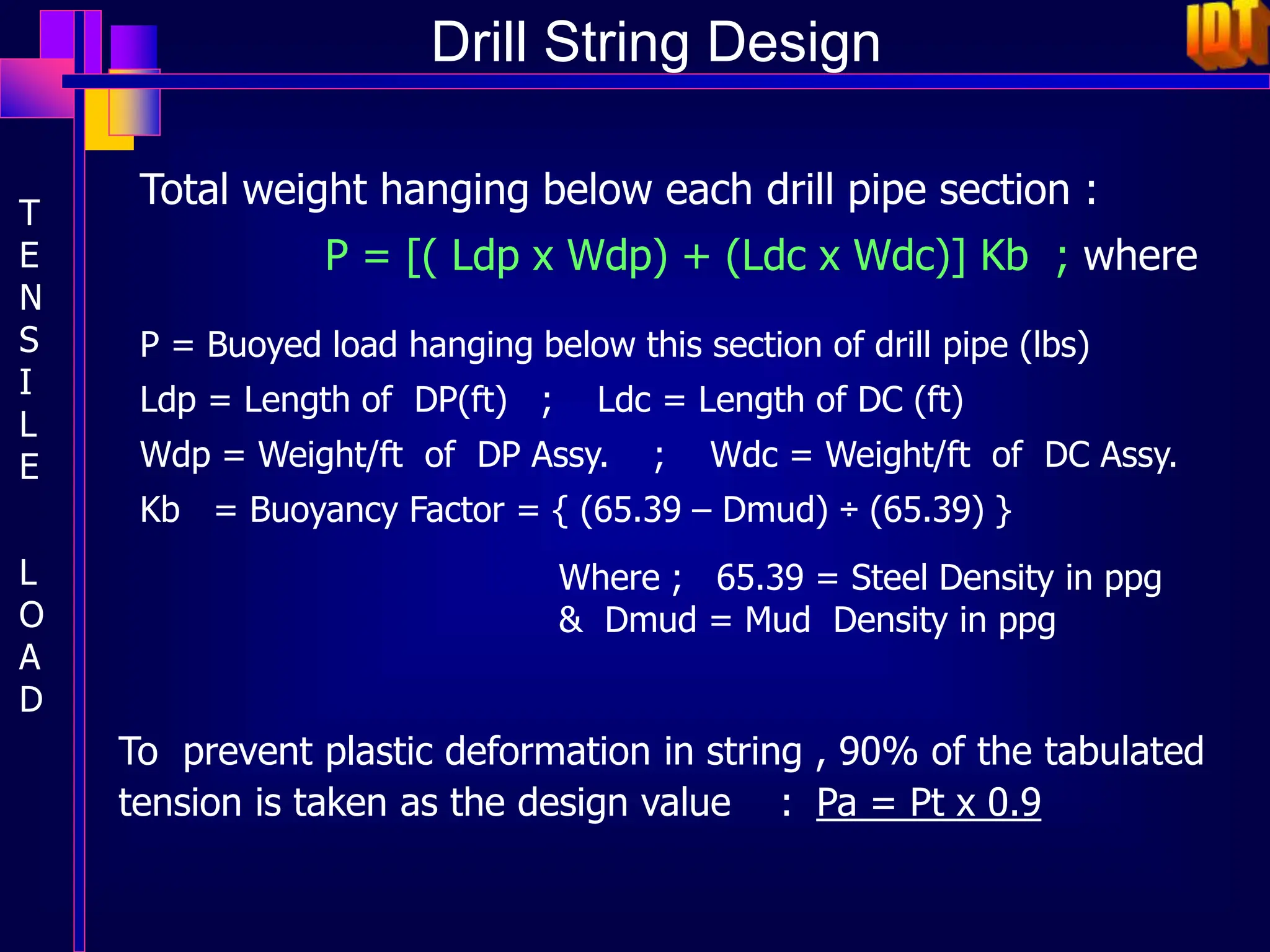 A presentation on Well Planning for Drill String Designing | PPT