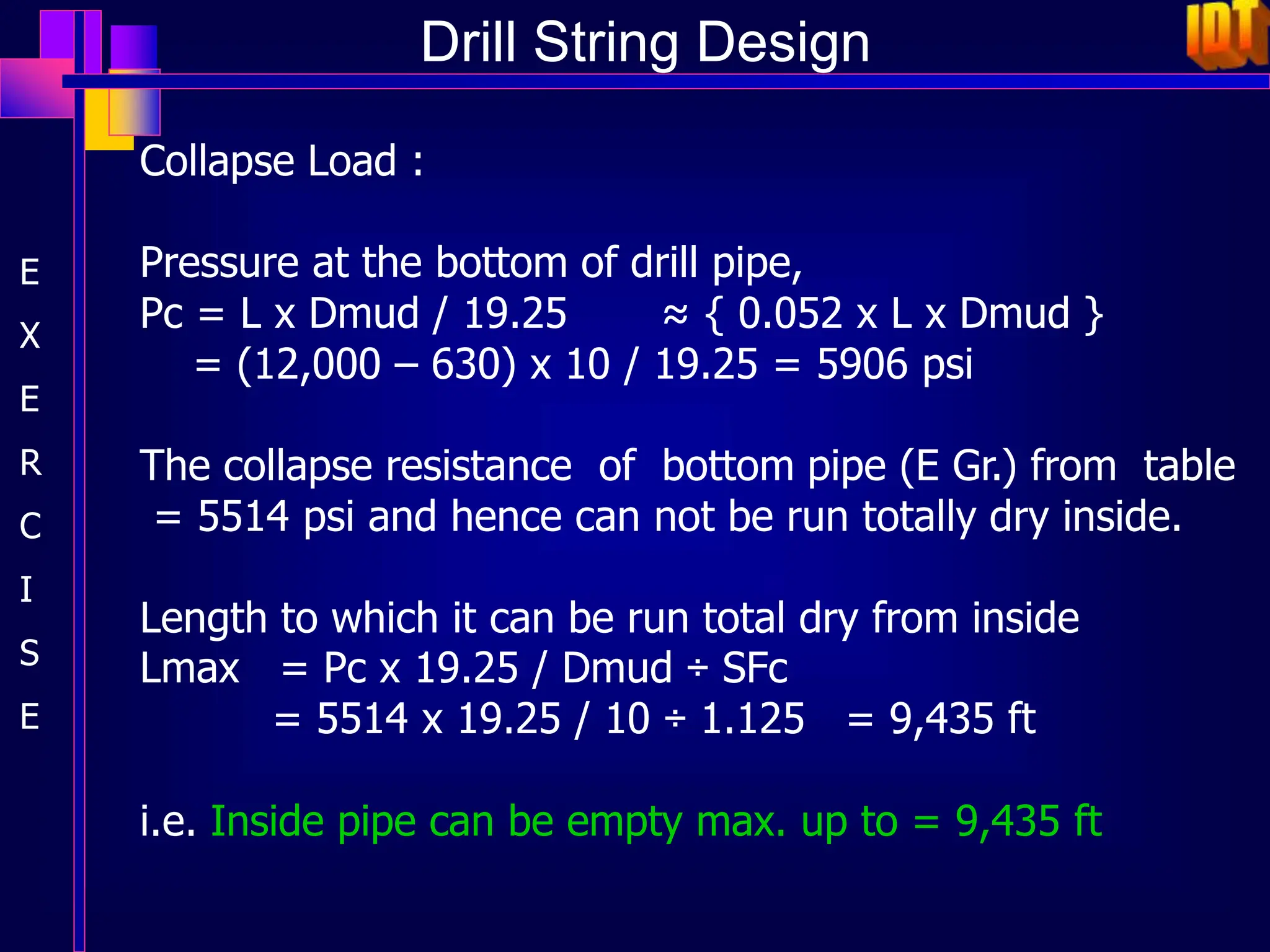 A presentation on Well Planning for Drill String Designing | PPT