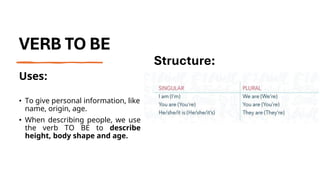 Learn how to describe people in English A1 | PDF
