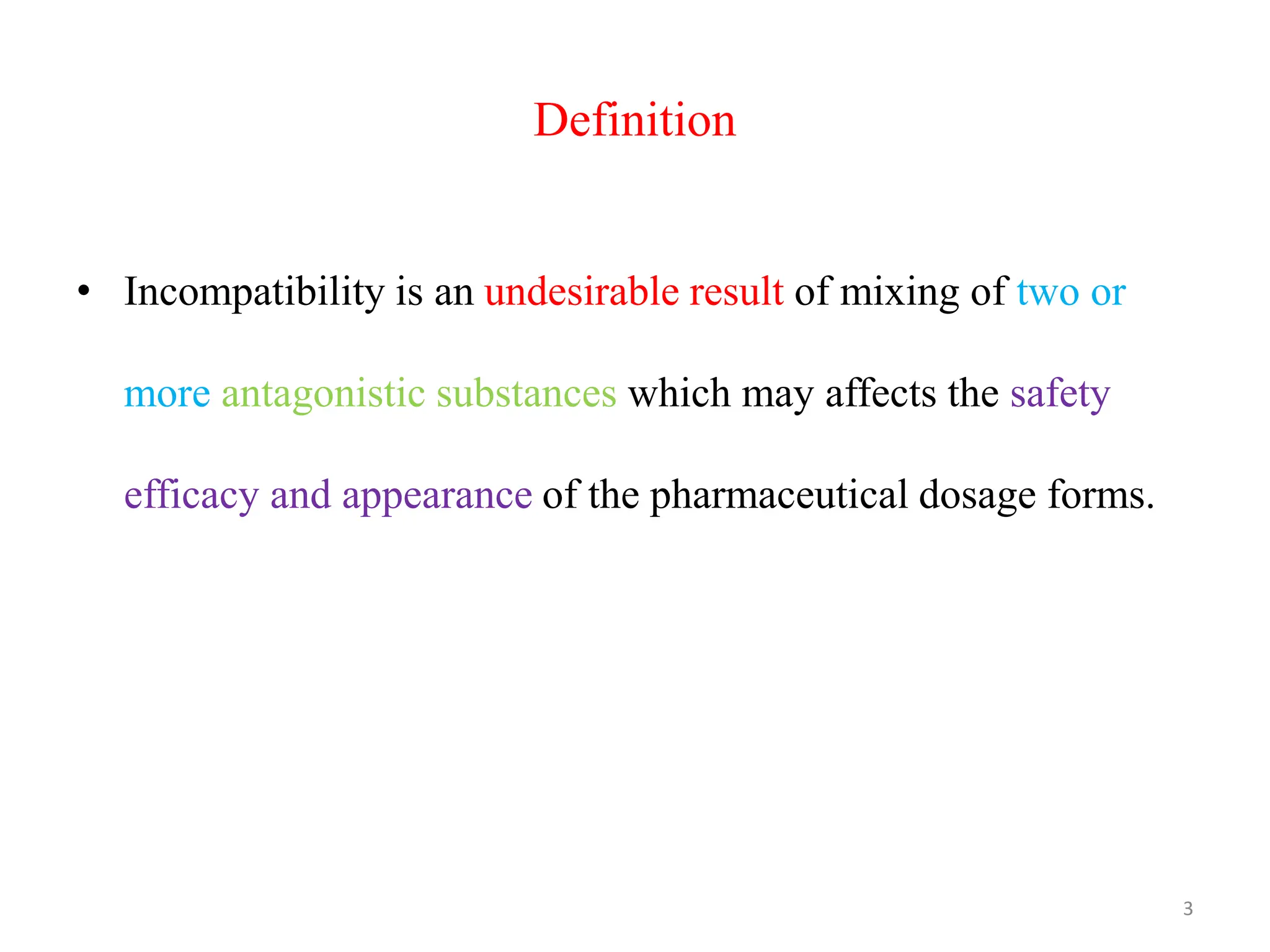 3. Incompatibility full.pptx Pharmaceutics II | PPTX