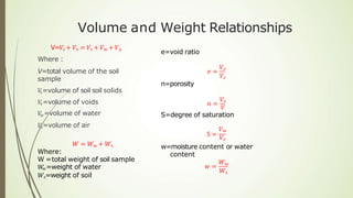 Weight - Volume Relationships and Plasticity | PPTX