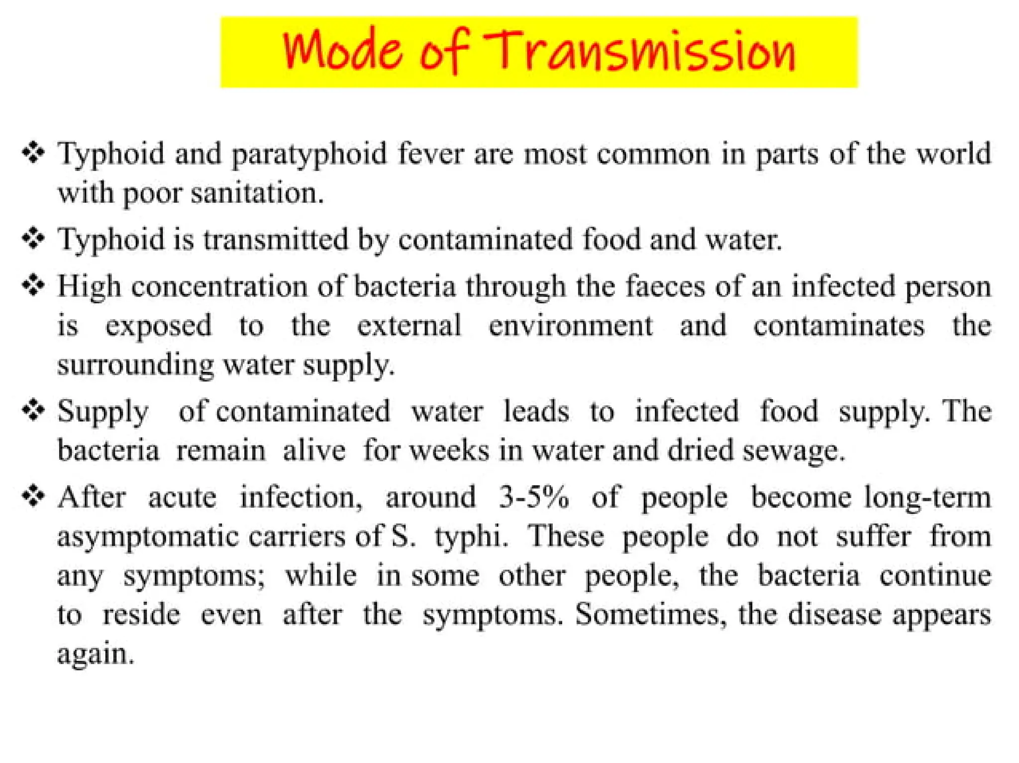 Pathophysiology of Typhoid ,Its clinical manifestation, Treatment. | PPT