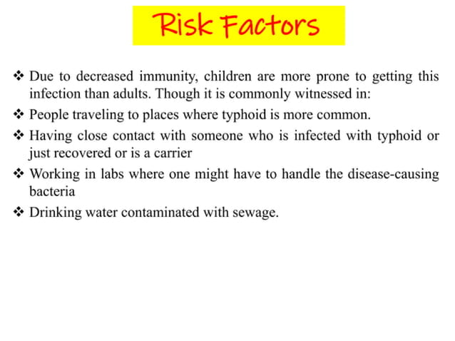 Pathophysiology of Typhoid ,Its clinical manifestation, Treatment. | PPT