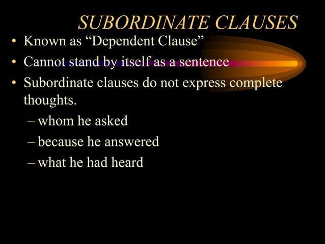 CLAUSES_PPT, Independent and dependent clause | PPTX | Law