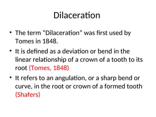 3. MANAGMENT OF TOOTH DILACERATION WITH MANDIBULAR MOLAR.ppt