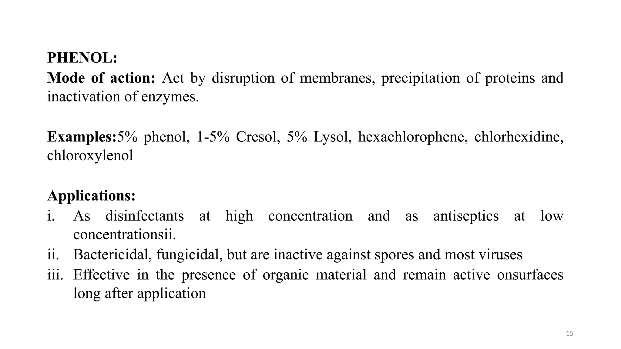 Classification and mode of action of disinfectants | PPTX