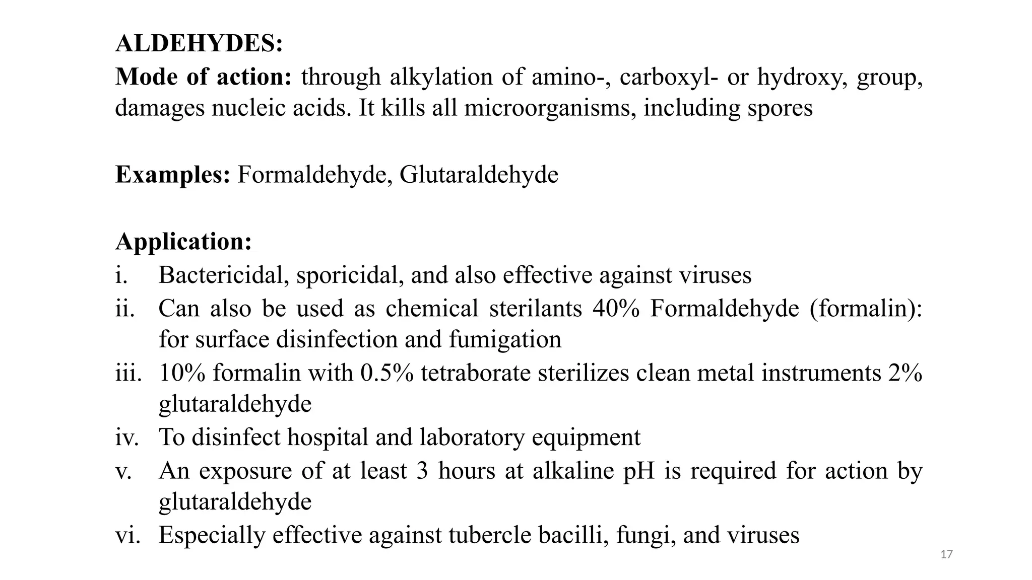 Classification and mode of action of disinfectants | PPTX