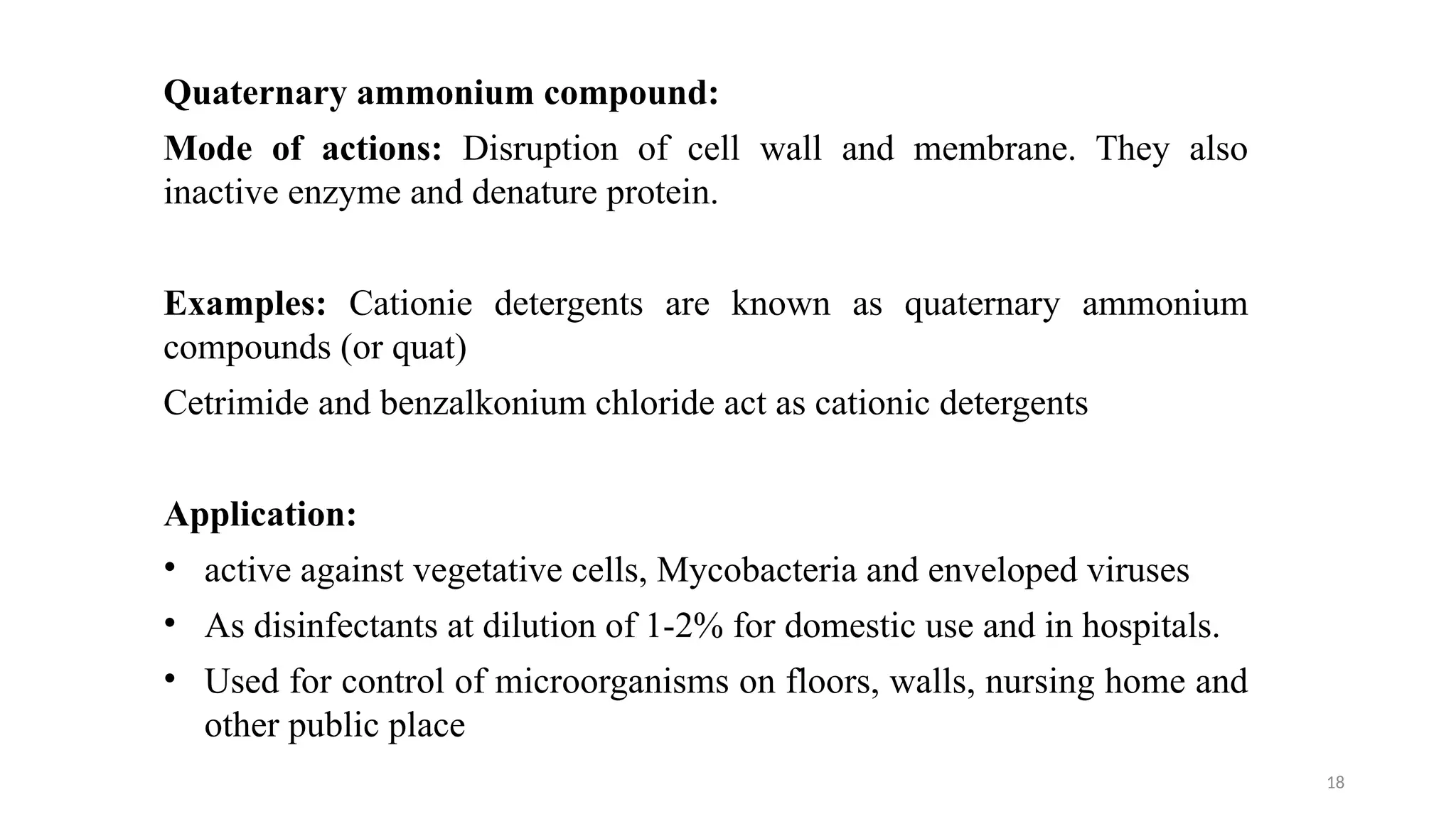 Classification and mode of action of disinfectants | PPTX