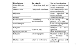 Classification and mode of action of disinfectants | PPTX