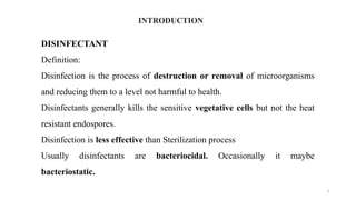 Classification and mode of action of disinfectants | PPTX