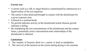 Factors influencing disinfections, antiseptics an their evaluation | PPTX